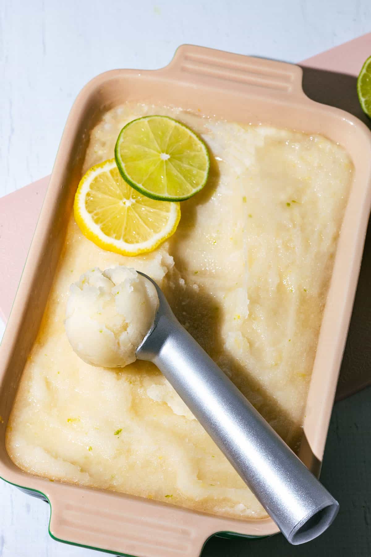 Refreshing Lemon Lime Sorbet - Screaming for Ice Cream